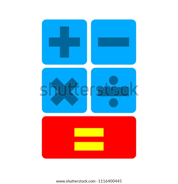 Vector Calculator Illustration Isolated Mathematics Symbol Stock Vector ...