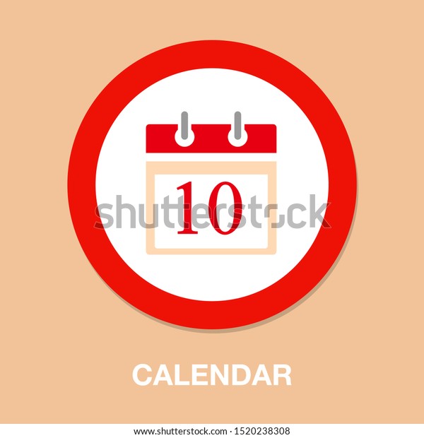 Vector Calendar Day Icon Day Symbol Stock Vector (Royalty Free) 1520238308