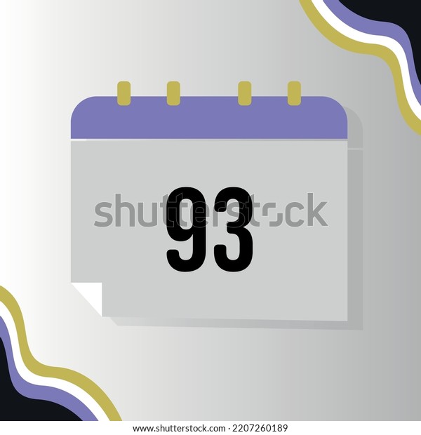 Vector Calendar Numeral 93 Nonbinary Flag Stock Vector (Royalty Free ...