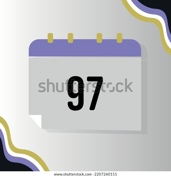 Vector Calendar Numeral 97 Nonbinary Flag Stock Vector (Royalty Free ...