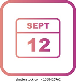Vector Calendar September Month Icon Stock Vector (Royalty Free ...