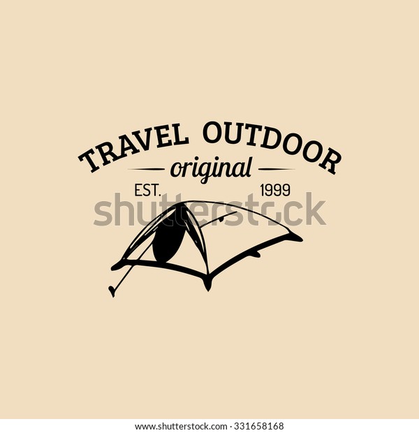 Vector Camp Logo Tourism Sign Hand Stock Vector (Royalty Free ...