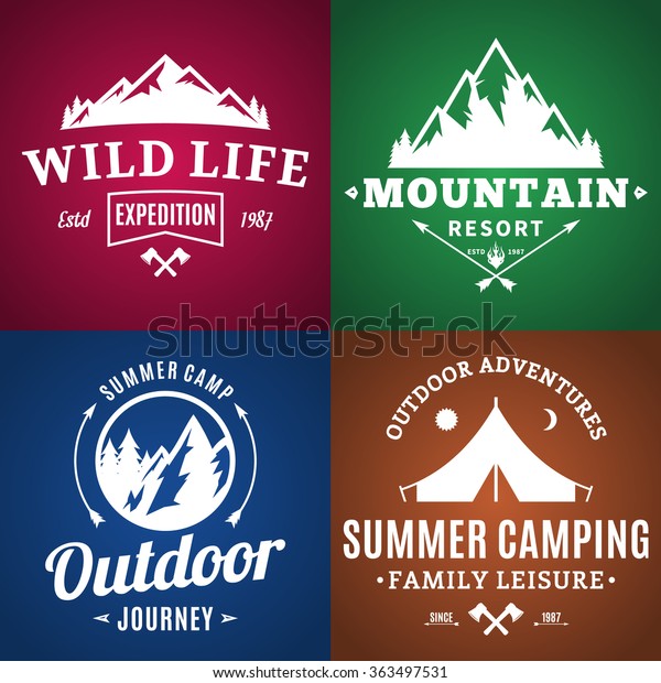 Vector Camping Outdoor Activity Logo Stock Vector (Royalty Free) 363497531