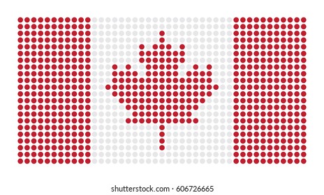 Vector Canada Flag Made Dots Stock Vector (Royalty Free) 606726665 ...