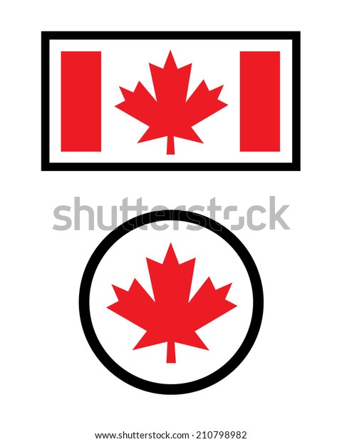 Vector Canadian Icon Logo Set Stock Vector (Royalty Free) 210798982 ...