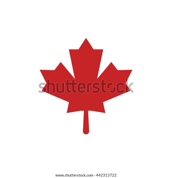 Vector Canadian Maple Leaf Icon Stock Vector (Royalty Free) 442313722