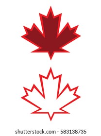 Vector Canadian Maple Leaf Set Stock Vector (Royalty Free) 583138735 ...