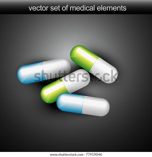 Vector Capsules Green Blue Color Stock Vector (Royalty Free) 77919046 ...
