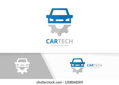 Vector Car Gear Logo Combination Vehicle Stock Vector (Royalty Free ...