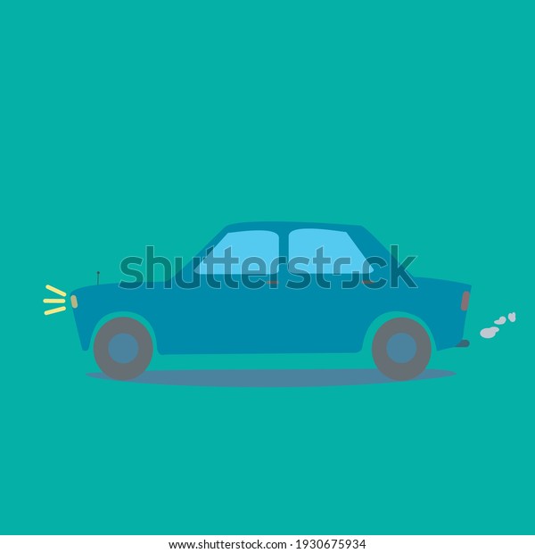 Vector Car Lights Blue Color Flat Stock Vector (Royalty Free ...