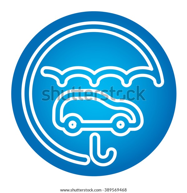 Vector Car Protection Icon Stock Vector (Royalty Free) 389569468