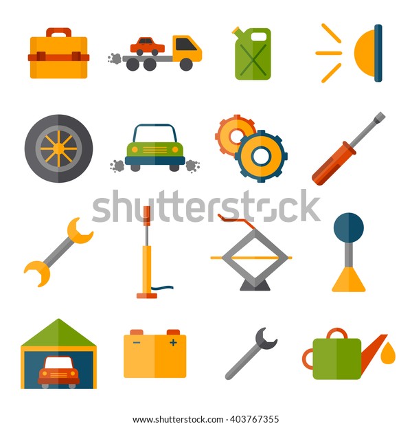 Vector Car Repair Icon Cartoon Cute 스톡 벡터(로열티 프리) 403767355 | Shutterstock