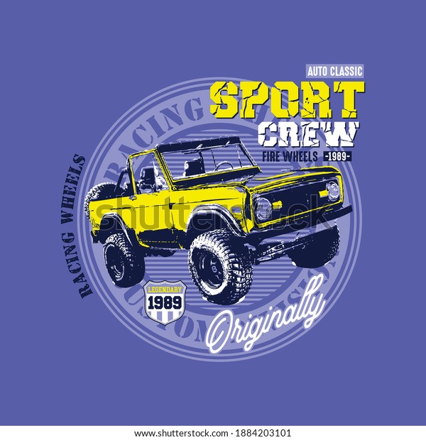 Vector Car Sport Crew Racing Car Stock Vector (Royalty Free) 1884203101 ...