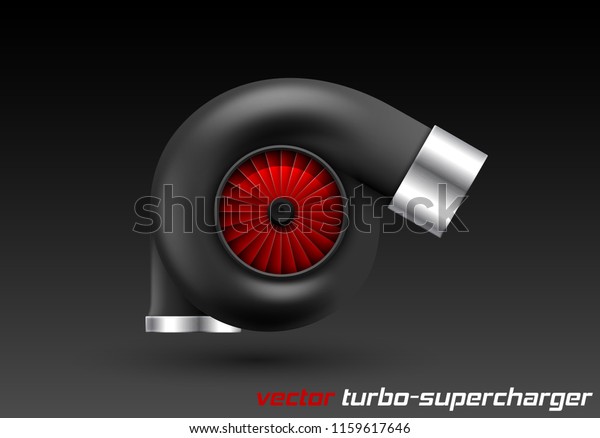 Vector Car Turbocharger Isolated On Dark Stock Vector (Royalty Free ...