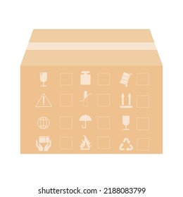 Vector Cardboard Boxes Signs Vector Illustration Stock Vector (Royalty ...