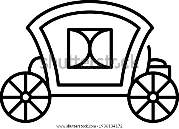Vector Carriage Outline Icon Design Stock Vector (Royalty Free ...