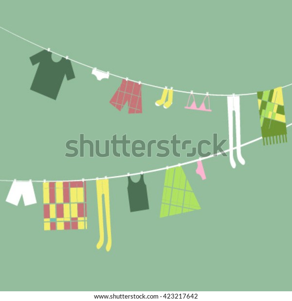 Vector Cartoon Abstract Drawing Hanging Colorful Stock Vector (Royalty ...