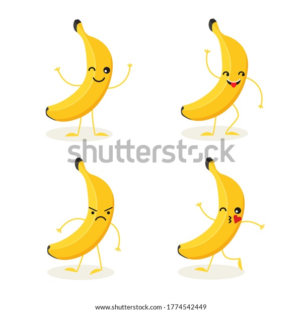 Caricatura vectorial del personaje bananero en: vector de stock (libre ...