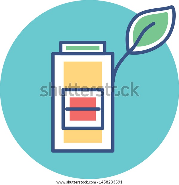 Vector Cartoon Battery Icon Emoji Illustration Stock Vector (Royalty ...
