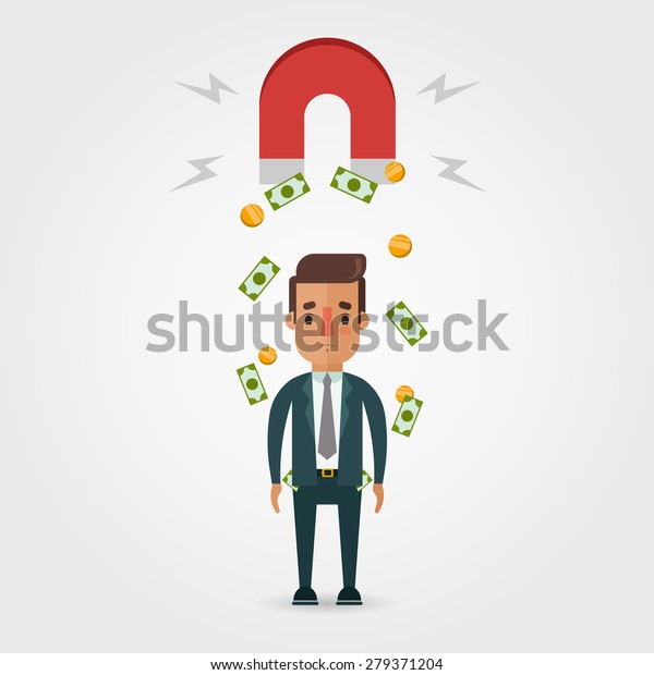 Vector Cartoon Businessman Losing All His Stock Vector (Royalty Free ...
