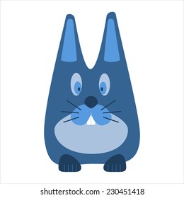 Vector Cartoon Character Blue Eyed Bunny Stock Vector (Royalty Free ...
