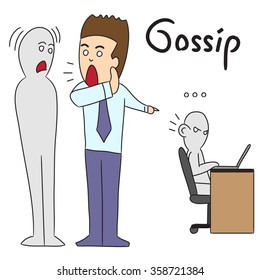Vector Cartoon Character Man Gossip Stock Vector (Royalty Free ...