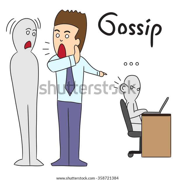 Vector Cartoon Character Man Gossip Stock Vector (Royalty Free ...