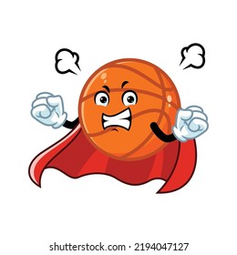 Vector Cartoon Character Mascot Angry Basketball Stock Vector (Royalty ...