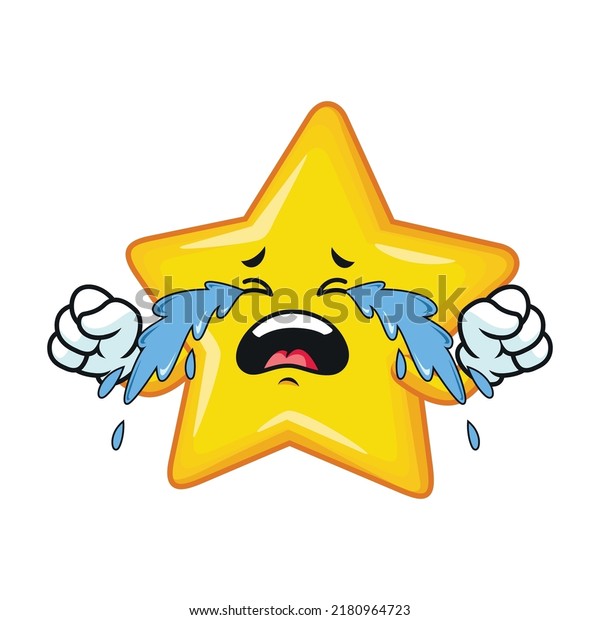 Vector Cartoon Character Mascot Star Crying: เวกเตอร์สต็อก (ปลอดค่า ...