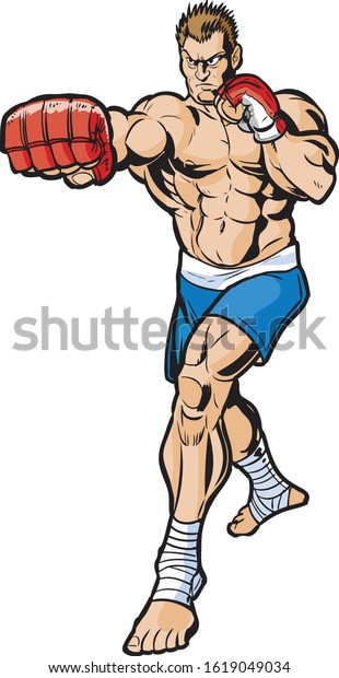 Vector Cartoon Clip Art Illustration Tough Stock Vector (Royalty Free ...