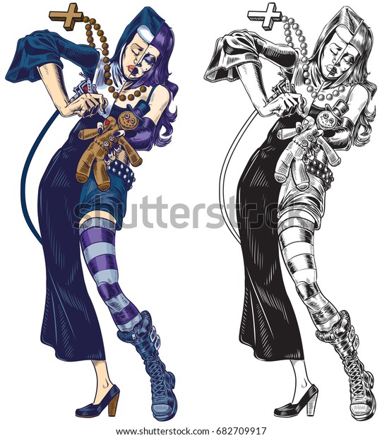 Vector Cartoon Clip Art Illustration Half Stock Vector (Royalty Free ...