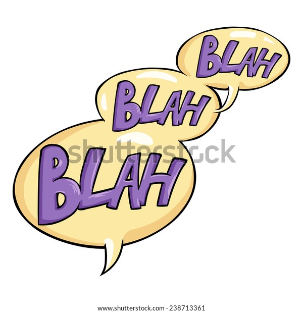 Vector Cartoon Comics Phrase Blah Blah Stock Vector (Royalty Free ...