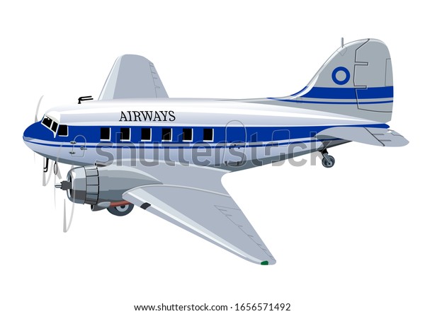 Vector Cartoon Commercial Airplane Available Eps10 Stock Vector ...