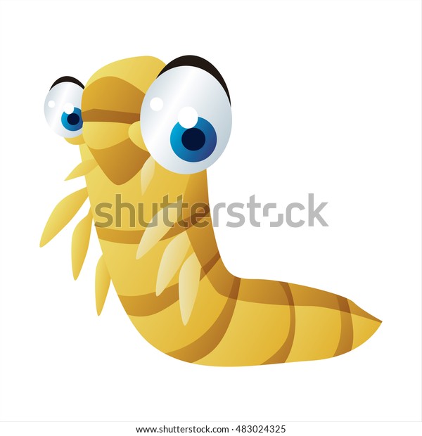 벡터 만화 귀여운 동물들. 재미있는 미알웜 스톡 벡터(로열티 프리) 483024325 | Shutterstock