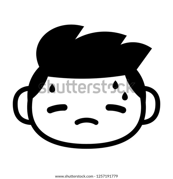 Vector Cartoon Cute Emoji Character Head Stock Vector (Royalty Free ...