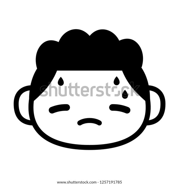 Vector Cartoon Cute Emoji Character Head Stock Vector (Royalty Free ...
