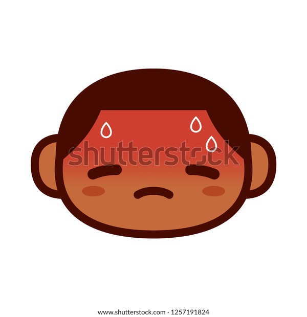 Vector Cartoon Cute Emoji Character Head Stock Vector (Royalty Free ...