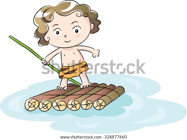 Vector Cartoon Cute Primitive Boy Stock Vector (Royalty Free) 328877660 ...