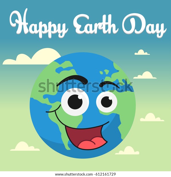 Vector Cartoon Earth Illustration Earth Day Stock Vector (Royalty Free ...