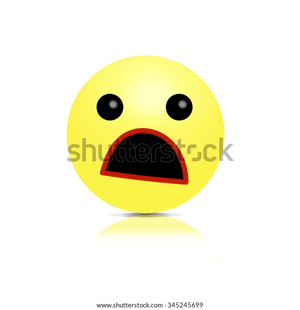 Vector Cartoon Emoticon Angry Faceopen Mouth Stock Vector (Royalty Free ...