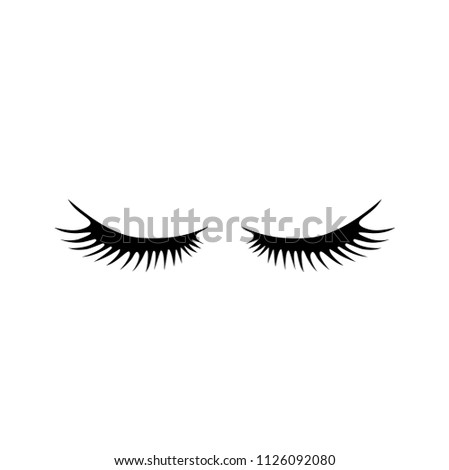 Vector Cartoon Eyelashes Set Long Fake Eyelashes Stock Vector (Royalty ...