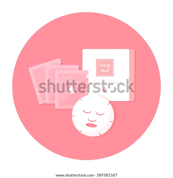 Vector Cartoon Facial Mask Package Set Stock Vector (Royalty Free ...