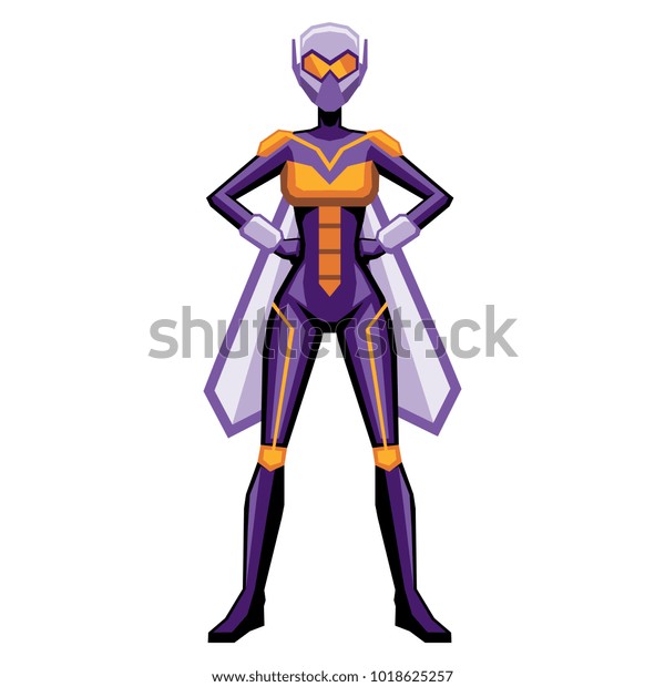Vector Cartoon Female Comic Book Character Isolated