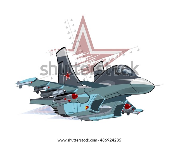 Vector Cartoon Fighter Plane