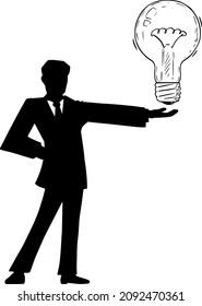 Vector Cartoon Figure Drawing Conceptual Illustration Stock Vector ...