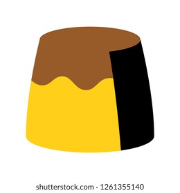 Vector Cartoon Flan Icon Isolated On Stock Vector (Royalty Free ...