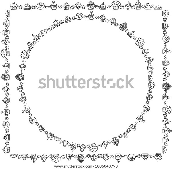 Vector Cartoon Food Background Design Stock Vector (Royalty Free ...