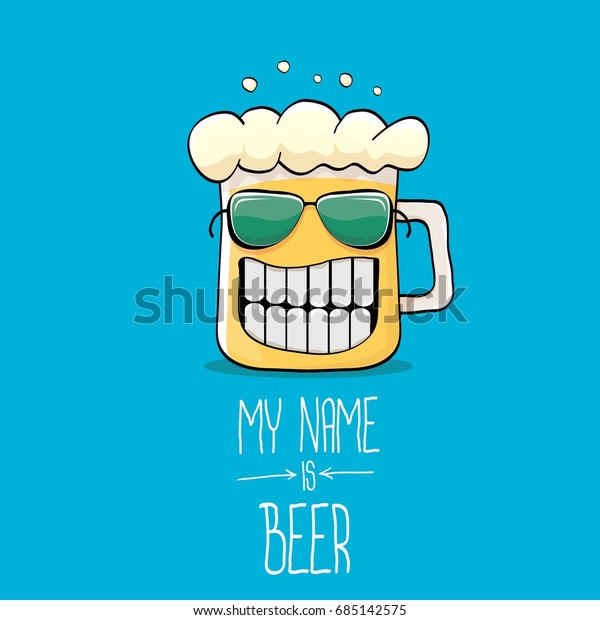 Vector Cartoon Funky Beer Glass Character Stock Vector (Royalty Free ...