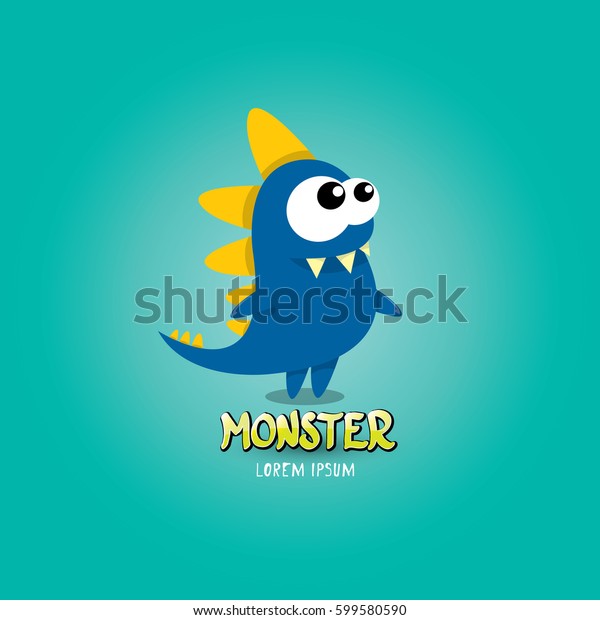 Vector Cartoon Funny Blue Dragon Cartoon Stock Vector (Royalty Free ...
