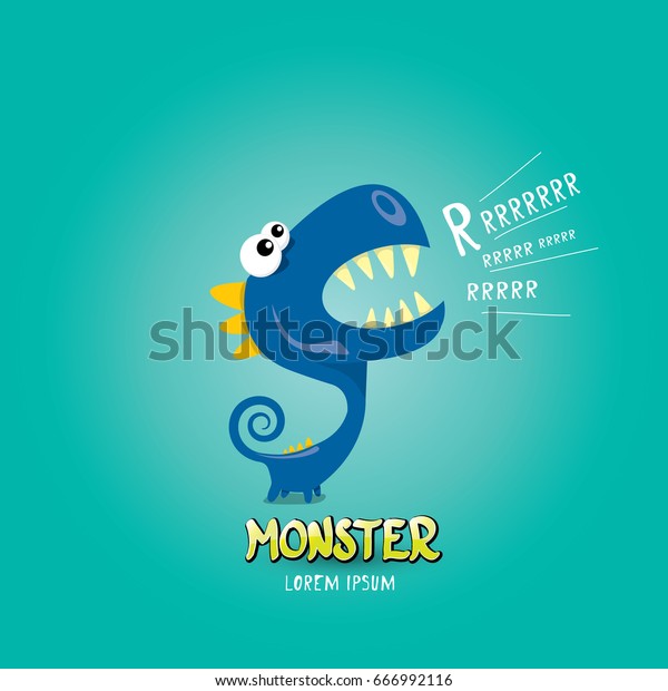 Vector Cartoon Funny Blue Dragon Cartoon Stock Vector (Royalty Free ...